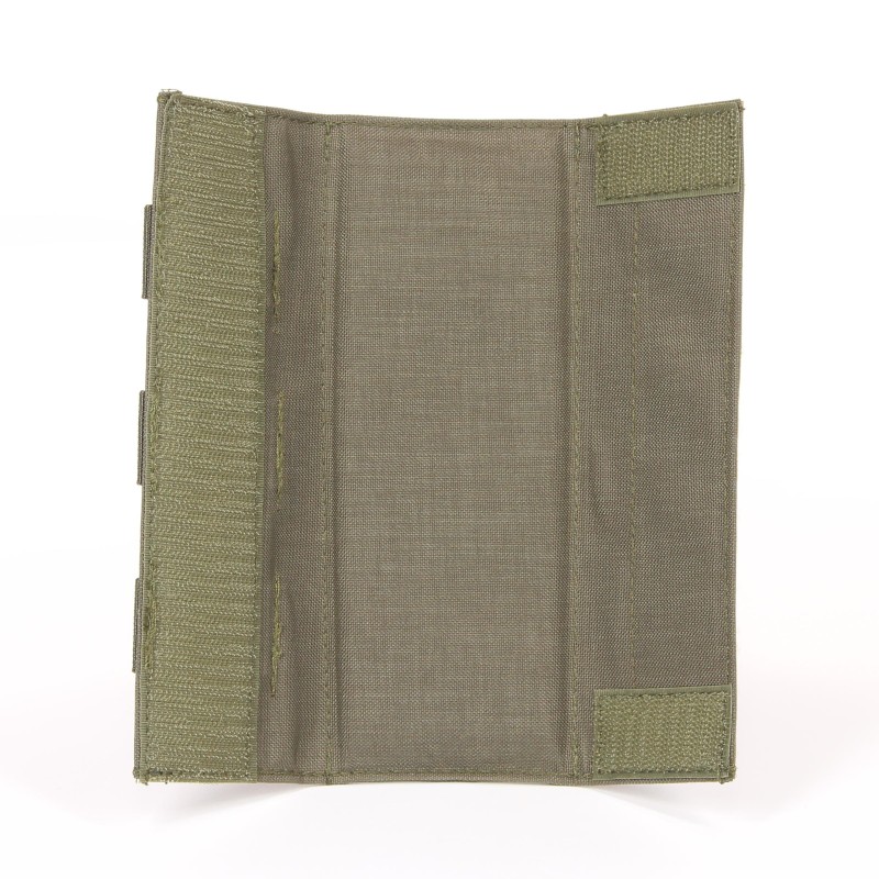 Plate carrier shoulder pads with lasercut Molle trim