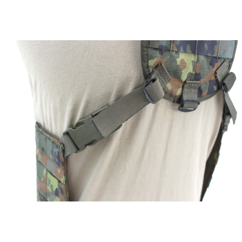 Split Front Chest Rig with MOLLE system for individual outfitting