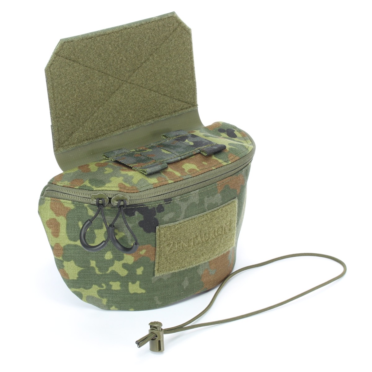Drop down pouch for plate carrier with compartment for soft ballistics